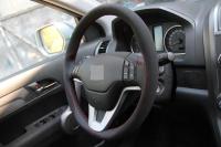 China Custom Hand Stitching Suede Leather Steering Wheel Cover for Honda CR-V CRV 2007 2008 2009 2010 2011 for sale