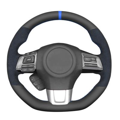 China Car Accessories Hand Sewing Soft Suede Steering Wheel Cover for Subaru WRX WRX STI Levorg Levorg STI 2015-2021 for sale