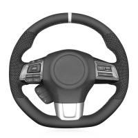 China Car Accessories Hand Sewing Soft Suede Steering Wheel Cover for Subaru WRX WRX STI Levorg Levorg STI 2015-2021 for sale