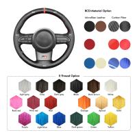 China Custom Hand Stitching Matt Carbon Leather Steering Wheel Cover for Toyota Yaris GR 2020-2022 for sale