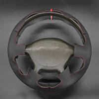 China Hand Stitching Cheap high quality Customized artificial Leather Steering Wheel Cover for Mitsubishi L200 Triton 1995-2005 for sale