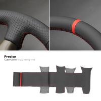 China Hand Stitching Cheap high quality Customized artificial Leather Steering Wheel Cover for Mitsubishi L200 Triton 1995-2005 for sale