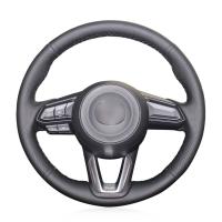 China PU Black Leather Auto Steering Wheel Cover For Mazda 3 Axela Atenza CX-5 CX5 6 2017 2018 2019 CX-9 2016 2017 2018 2019 for sale