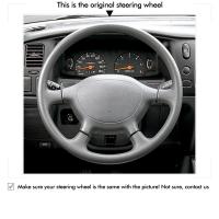 China Hand Stitching Cheap high quality Customized artificial Leather Steering Wheel Cover for Mitsubishi L200 Triton 1995-2005 for sale