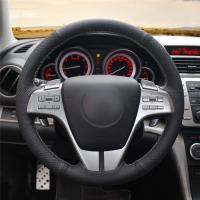 China PU Black Leather Auto Steering Wheel Cover For Mazda 3 Axela Atenza CX-5 CX5 6 2017 2018 2019 CX-9 2016 2017 2018 2019 for sale
