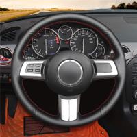 China PU Black Leather Auto Steering Wheel Cover For Mazda 3 Axela Atenza CX-5 CX5 6 2017 2018 2019 CX-9 2016 2017 2018 2019 for sale