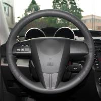 China PU Black Leather Auto Steering Wheel Cover For Mazda 3 Axela Atenza CX-5 CX5 6 2017 2018 2019 CX-9 2016 2017 2018 2019 for sale