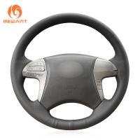China Hand Sewing PU Leather Grey DIY Steering Wheel Cover For Toyota Highlander Camry Isis Mark X Zio Premio Noah Previa 2006-2015 for sale