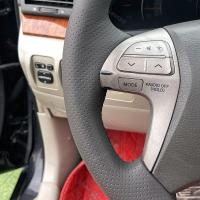 China Hand Sewing PU Leather Grey DIY Steering Wheel Cover For Toyota Highlander Camry Isis Mark X Zio Premio Noah Previa 2006-2015 for sale