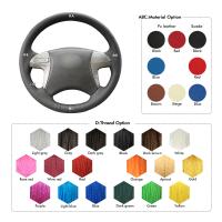 China Hand Sewing PU Leather Grey DIY Steering Wheel Cover For Toyota Highlander Camry Isis Mark X Zio Premio Noah Previa 2006-2015 for sale