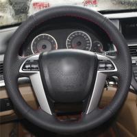 China Artificial Leather Stitched Steering Wheel Wrap for Honda Accord 8 2008-2012 Odyssey 2011-2017 Crosstour 2012 Pilot 2009-2015 for sale