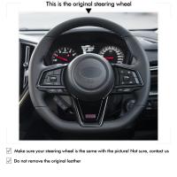 China Hand Stitching Faux Leather Steering Wheel Cover for Subaru WRX 2022-2023 for sale