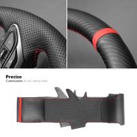 China Customized Available Durable Leather carbon fiber Hand Sewing Steering Wheel Cover Wrap for Toyota Yaris GR 2020 2021 2022 for sale