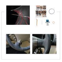 China Car Interior Decorations Black Leather Design Hand Sewing Steering Wheel Cover For Honda CR-V CRV 2002 2003 2004 2005 2006 for sale