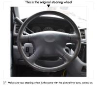 China Hand Sewing Suede Steering Wheel Cover for Toyota Tacoma Tundra Sequoia Hilux 2001 2002 2003 2004 2005 for sale
