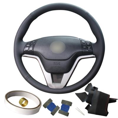 China Hand Sewing Black PU Leather Steering Wheel Cover for Honda CR-V CRV 2007 2008 2009 2010 2011 for sale