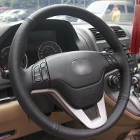 China Hand Sewing Black PU Leather Steering Wheel Cover for Honda CR-V CRV 2007 2008 2009 2010 2011 for sale