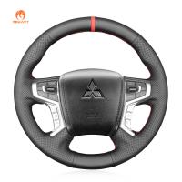 China Hand Stitching Microsoft Leather Steering Wheel Cover for Mitsubishi Outlander L200 Outlander Pajero Sport Triton Shogun 2022 for sale