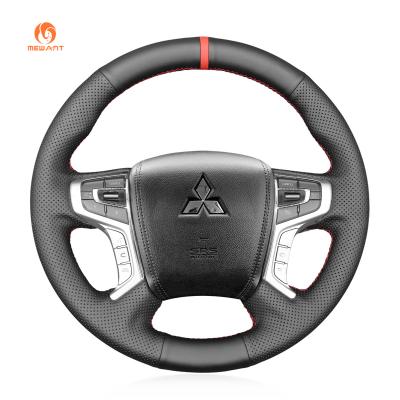 China Hand Stitching Microsoft Leather Steering Wheel Cover for Mitsubishi Outlander L200 Outlander Pajero Sport Triton Shogun 2022 for sale