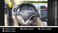 China Hand Sewing Black PU Leather Steering Wheel Cover for Honda CR-V CRV 2007 2008 2009 2010 2011 for sale