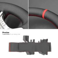 China Hand Stitching Microsoft Leather Steering Wheel Cover for Mitsubishi Outlander L200 Outlander Pajero Sport Triton Shogun 2022 for sale