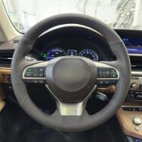 China Customized Available Durable Leather Suede Hand Sewing Steering Wheel Cover Wrap for Lexus ES300h ES350 2016 2017 2018 for sale