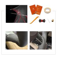 China Customized Available Durable Leather Suede Hand Sewing Steering Wheel Cover Wrap for Lexus ES300h ES350 2016 2017 2018 for sale