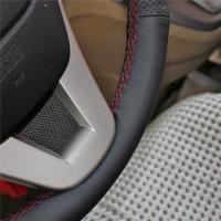 China DIY Artificial Leather Black Hand Stitching Personalized Steering Wheel Cover For Honda CR-V CRV 2007 2008 2009 2010 2011 for sale