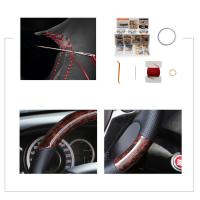 China Wood Grain Carbon Fiber Black Leather Steering Wheel Cover For Honda Accord 9 2013 2014 2015 2016 2017 Crosstour 2013 2014 2015 for sale