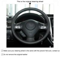 China PU Carbon Fiber Steering Wheel Cover for Subaru Impreza WRX STI III IV Forester Legacy Outback Exiga 2008 2009 2010-2014 for sale