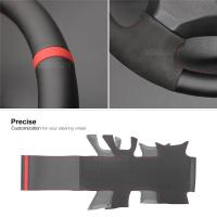 China Custom Hand Stitching Leather Soft Suede Steering Wheel Cover for Subaru Impreza WRX STI 2002 2003 2004 for sale