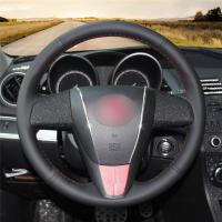 China Accessories Genuine Leather Steering Wheel Cover for Mazda 3 Axela 5 CX-7 CX7 2008 2009 2010 2011 2012 2013 2014 2015 2016 for sale