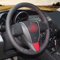 China Accessories Genuine Leather Steering Wheel Cover for Mazda 3 Axela 5 CX-7 CX7 2008 2009 2010 2011 2012 2013 2014 2015 2016 for sale