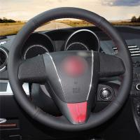 China Accessories Genuine Leather Steering Wheel Cover for Mazda 3 Axela 5 CX-7 CX7 2008 2009 2010 2011 2012 2013 2014 2015 2016 for sale