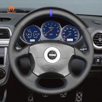 China MEWANT Hand Sew Steering Wheel Cover Wrap for Subaru Impreza WRX 2002-2004 Car Accessories Customized Interior Accessory for sale
