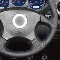 China MEWANT Hand Sew Steering Wheel Cover Wrap for Subaru Impreza WRX 2002-2004 Car Accessories Customized Interior Accessory for sale