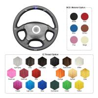 China MEWANT Hand Sew Steering Wheel Cover Wrap for Subaru Impreza WRX 2002-2004 Car Accessories Customized Interior Accessory for sale
