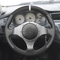 China Suede Leather Carbon Fiber Steering Wheel Cover Wrap for Mitsubishi Lancer Evolution EVO IX 9 2005-2006 / VIII 8 2003-2004 for sale