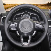 China Mewant Custom Hand Sewing Artificial Leather Steering Wheel Cover for Mazda 3 Mazda 2 5 6 Axela Atenza CX3 CX5 CX7 CX9 RX8 MX-5 for sale