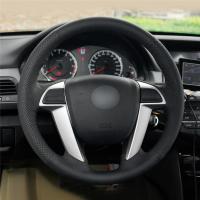 China PU Black Leather Customized DIY Steering Wheel Wrap For Honda Accord 8 Pilot 2008 2009 2010 2011 2012 2013 2014 2015 for sale