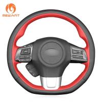 China Black PU Carbon Fiber Car Steering Wheel Cover for Subaru WRX STI Levorg STI 2014 2015 2016 2017 2018 2019-2021 Levorg for sale