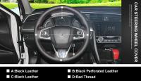 China Hand Sewing Black Artificial Leather Steering Wheel Cover for Honda FK7 Civic 10 10th gen CRV CR-V Clarity 2016 2017 2018 2019 for sale
