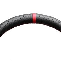 China Interior Suede Leather Steering Wheel Cover with Red Strip for Mazda MX-5 RX-8 CX-7 CX7 2007 2008 2009 2010 2011 2012 2013 for sale