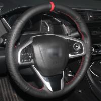China Wholesales Artificial Leather Steering Wheel Cover for Honda FK7 Civic 10th gen 10 CRV CR-V Clarity 2016 2017 2018 2019 for sale