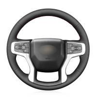 China DIY Customize Car Interior Accessories Auto Leather Hand Stitch Mewant Steering Wheel Cover for Chevrolet Blazer Silverado Cruze for sale