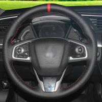 China Wholesales Artificial Leather Steering Wheel Cover for Honda FK7 Civic 10th gen 10 CRV CR-V Clarity 2016 2017 2018 2019 for sale