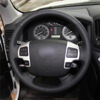China MEWANT Hand Sew Steering Wheel Cover Wrap for Toyota Land Cruiser 2008-2015 Tundra 2007-2013 Sequoia 2008-2013 HiAce 2014-2018 for sale