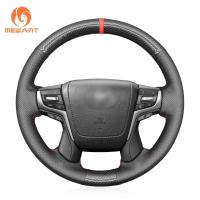 China Suitable Black PU Carbon Fiber Leather Steering Wheel Cover With Tools for Toyota Land Cruiser Prado 2015-2017 2018-2020 Crown for sale