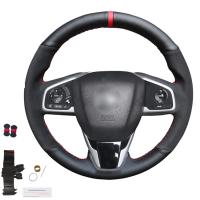 China Wholesales Suede PU Artificial Leather Steering Wheel Cover for Honda FK7 Civic 10 10th gen CRV CR-V Clarity for sale