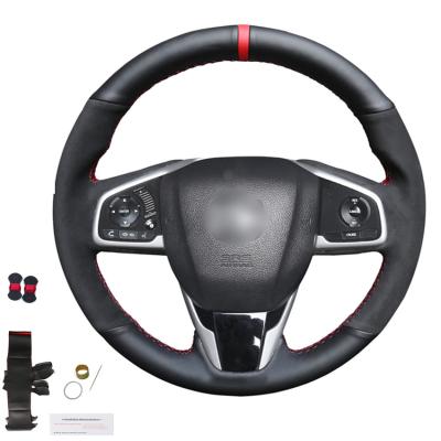 China Wholesales Suede PU Artificial Leather Steering Wheel Cover for Honda FK7 Civic 10 10th gen CRV CR-V Clarity for sale